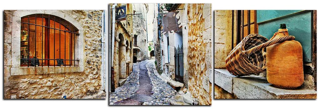 Obraz na plátně - Stará středomořská ulice - panoráma 5151D (150x50 cm)