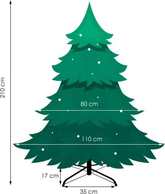 Vánoční stromek Smrk Exclusive alpský 210 cm