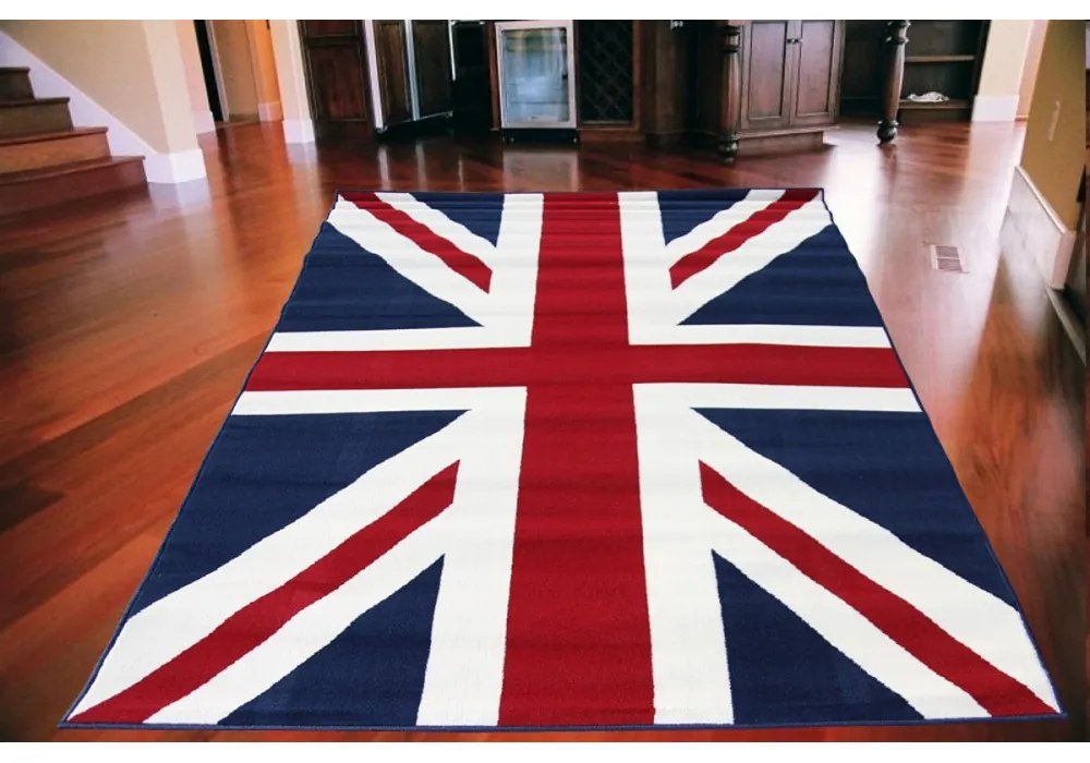 Kusový koberec PP Vlajka modrý, Velikosti 80x150cm