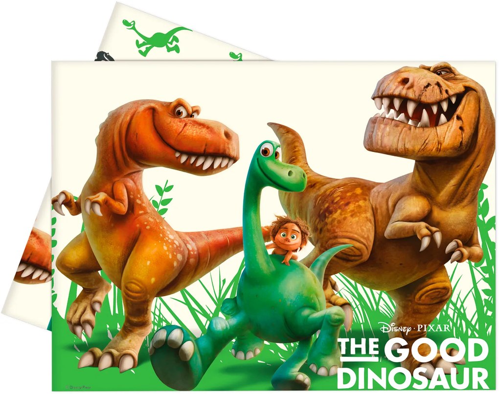 PROCOS Hodný dinosaurus ubrus bílý 120cm x 180cm