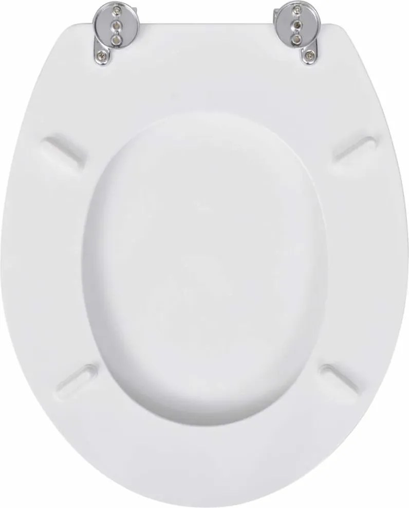 WC sedátka s víkem 2 ks MDF bílá 275907