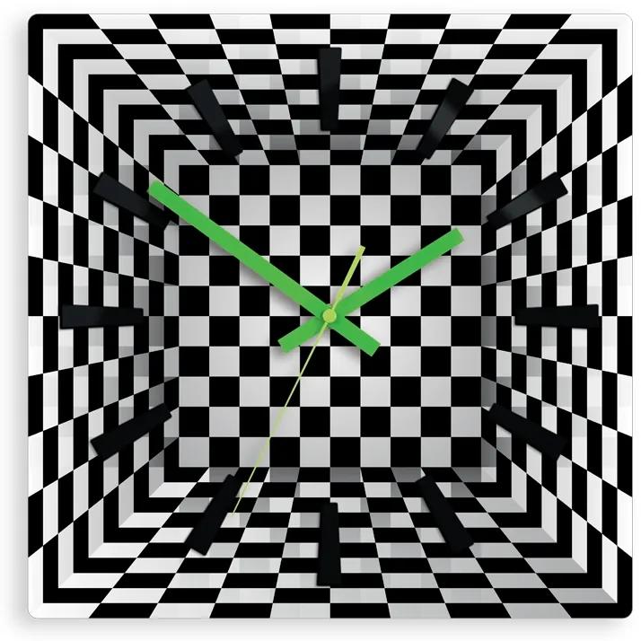 Mazur Nástěnné hodiny Ilusion černo-bílé