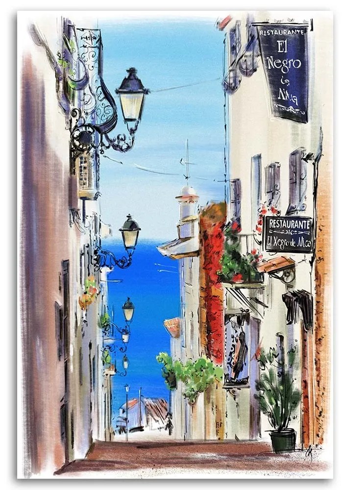 Gario Obraz na plátně Itálie Street Walking View - Irina Sadykova Rozměry: 40 x 60 cm