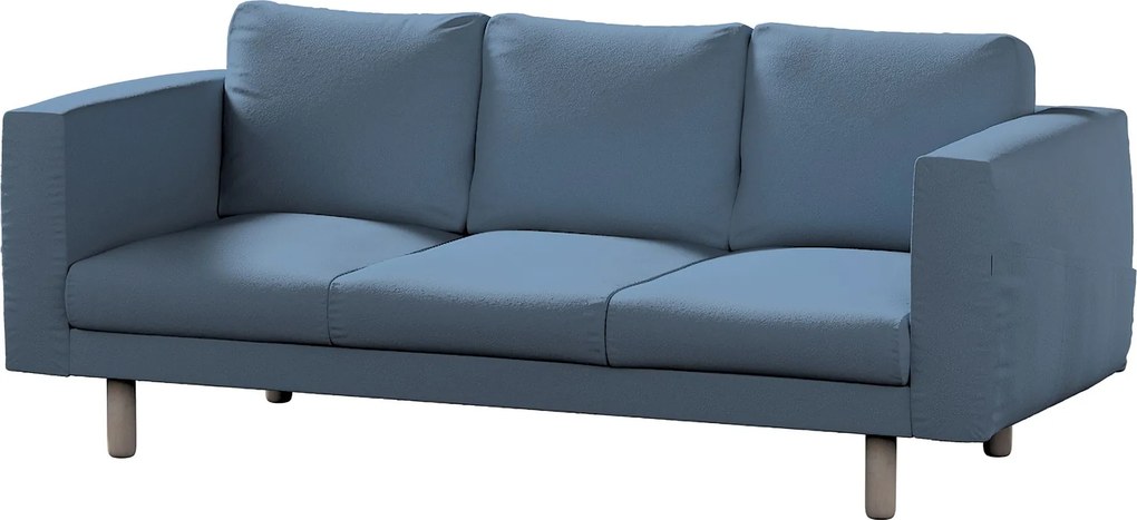 Potah na pohovku IKEA Norsborg 3-místná barva modrá látka pletený vzor