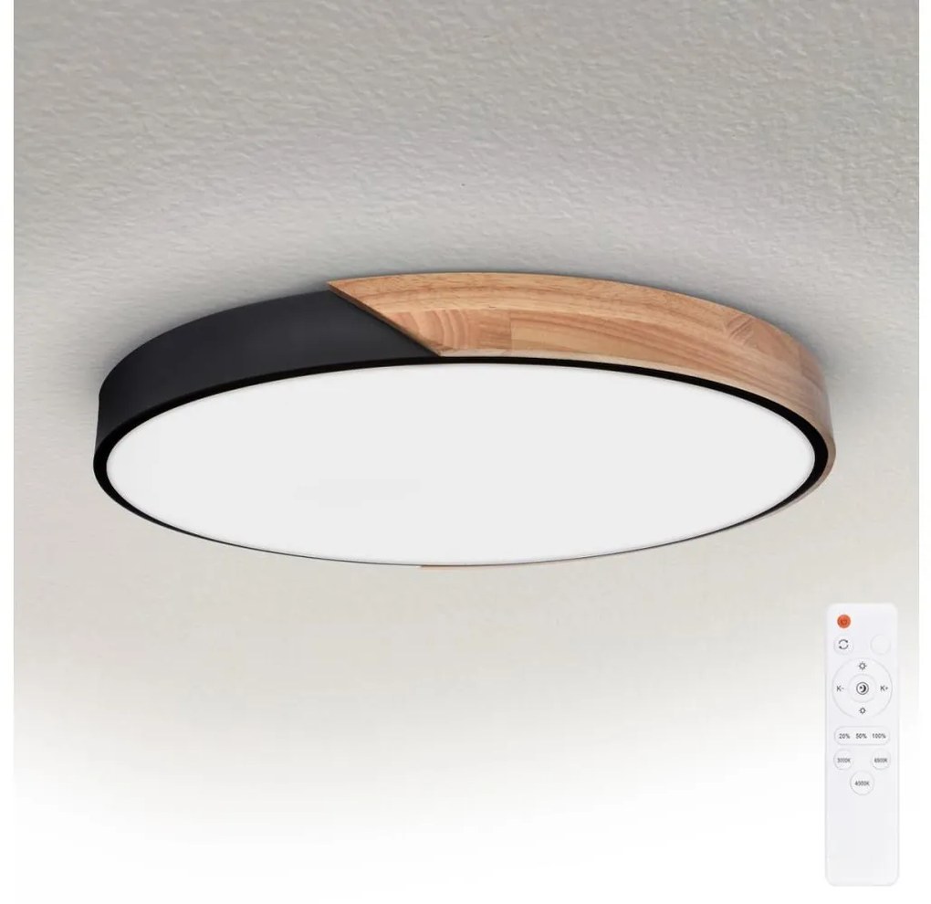 Brilagi - LED Stmívat. svítidlo PILANA LED/60W/230V dub/černá pr. 58,5 cm + DO