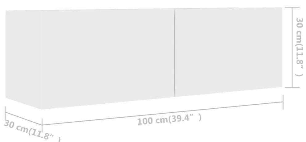 vidaXL TV skříňky 4 ks bílé 100 x 30 x 30 cm kompozitní dřevo