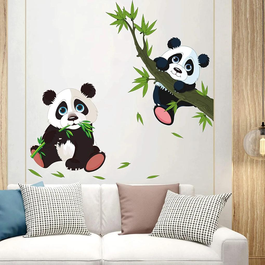 Živá Zeď Samolepka na zeď Roztomilé pandy