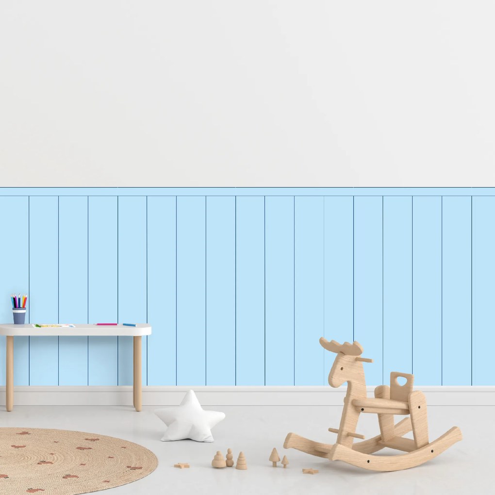 PIPPER. Textilní samolepící tapeta - Obdélník - Námořnická modrá barva Barva: Bledá, Velikost: 100cm