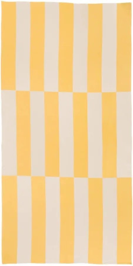 Žlutá bavlněná plážová osuška 100x160 cm Su – noo.ma