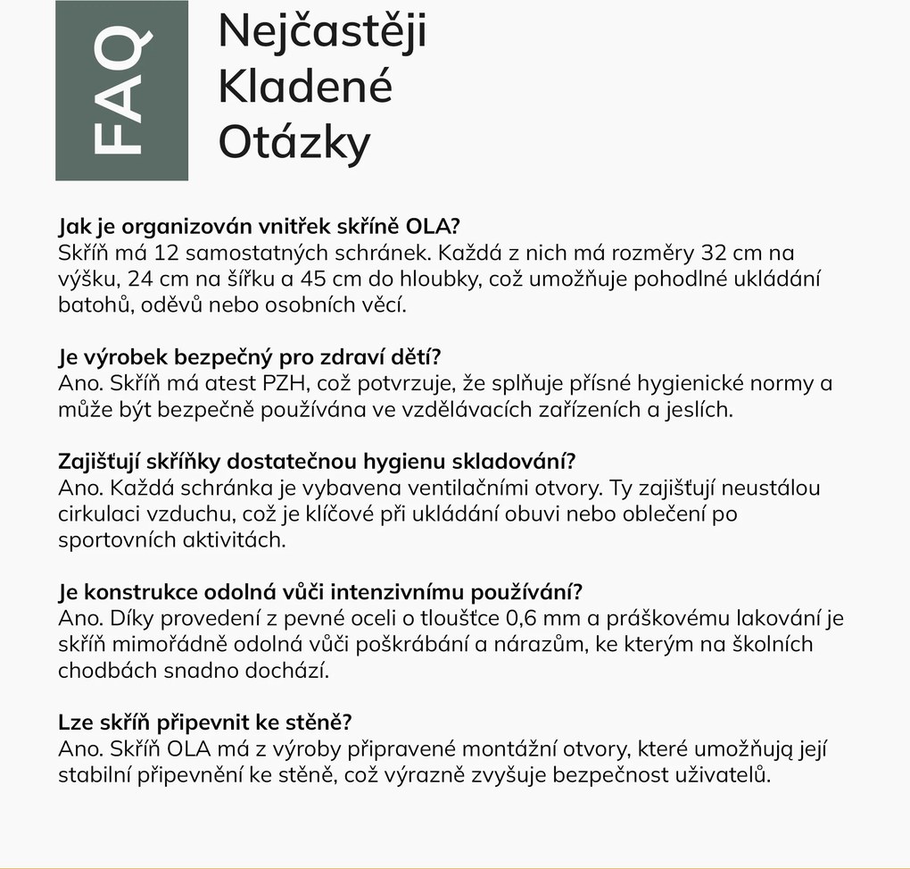 Kovová skříňka do školy a školky šedo-modro-tmavomodrá, 1090x1200x450 mm: OLA