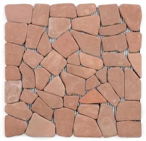 Mramorová mozaika Garth- červená / terakota obklady - 1x síťka