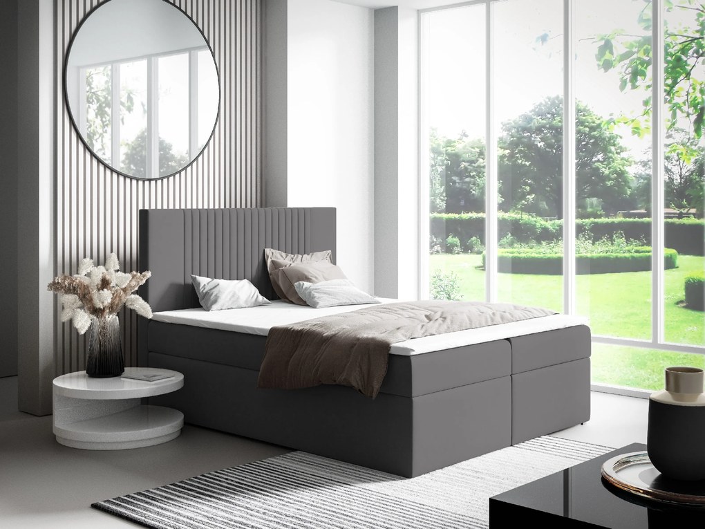 Eka Kontinentální čalouněná postel LINA - Trinity (90x200 cm) Barva látky Trinity: Světle modrá (Trinity 2322)