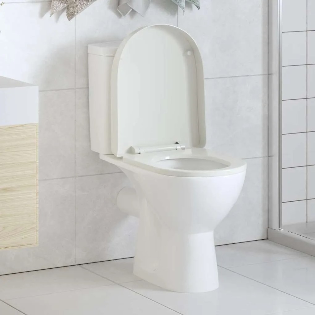 Bílé WC sedátko s pomalým sklápěním čtvercové 141763