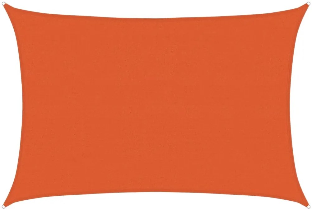 Plachta proti slunci 160 g/m² obdélník oranžová 4 x 5 m HDPE 311683