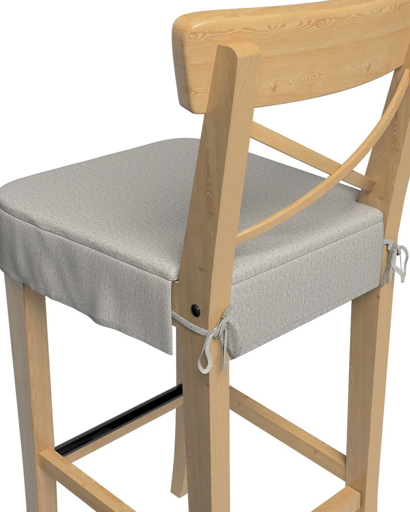 Sedák na židli IKEA Ingolf - barová barva šedá látka pletený vzor