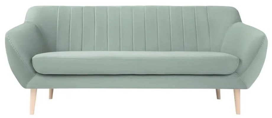 Mentolově zelená sametová pohovka Mazzini Sofas Sardaigne, 188 cm