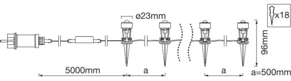 Ledvance - LED RGB Venkovní dekorační svítidlo SMART+ 18xLED/4W/230V IP65 Wi-Fi