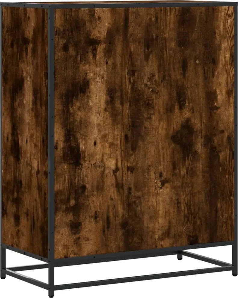 Botník kouřový dub 75 x 38 x 97,5 cm kompozitní dřevo a kov 3300877