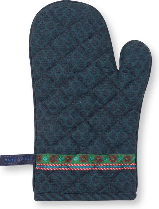 Pip Studio Berry Blues chňapka 29x15 cm, tmavě modrá (Bavlněná chňapka Berry Blues )