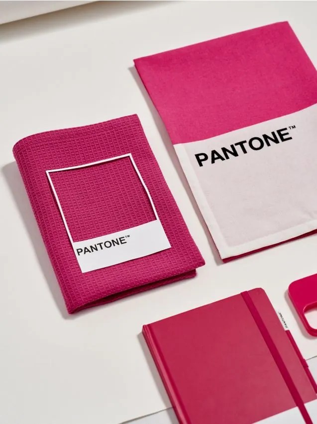 Sinsay - Sada 2 kuchyňských utěrek Pantone - fuchsiová