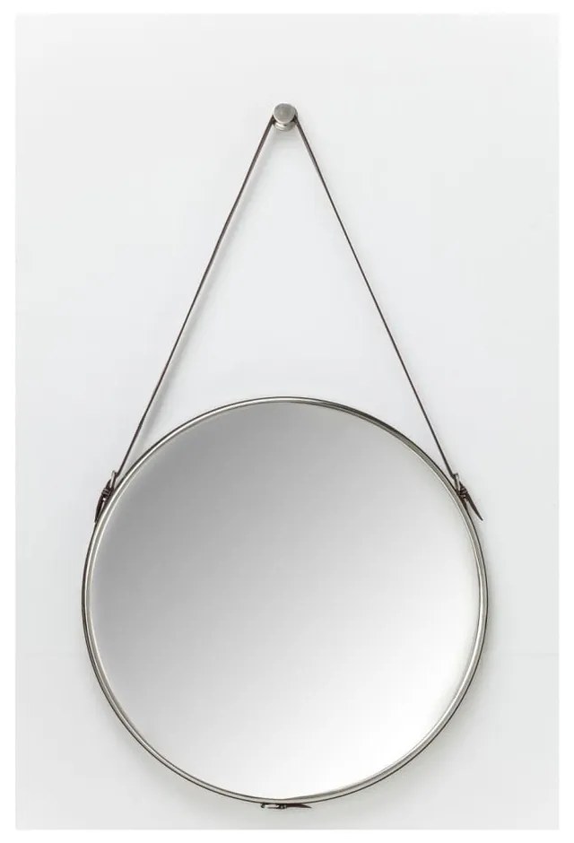 Nástěnné zrcadlo ve stříbrné barvě Kare Design Hacienda, Ø 61 cm