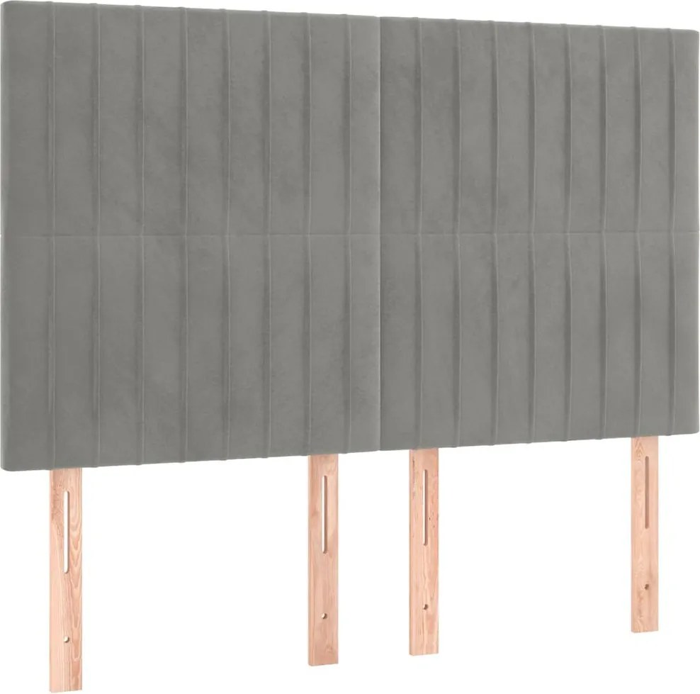 Box spring postel s matrací světle šedá 140x200 cm samet 3129333