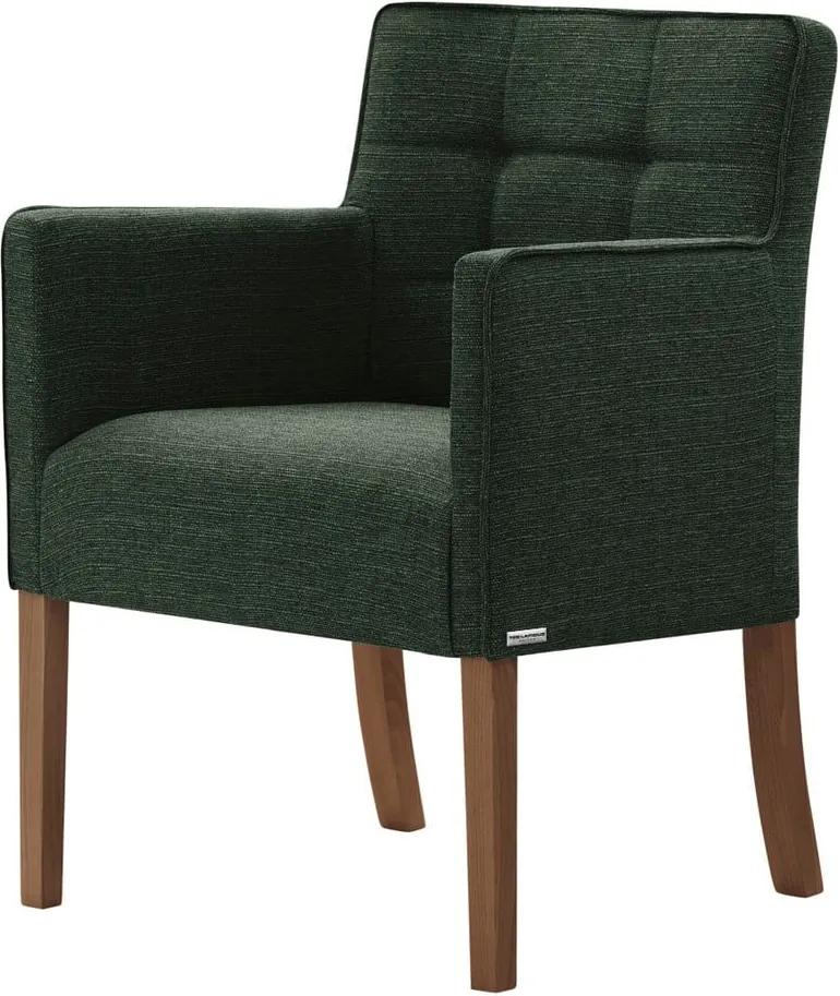 Zelená židle s tmavě hnědými nohami z bukového dřeva Ted Lapidus Maison Freesia