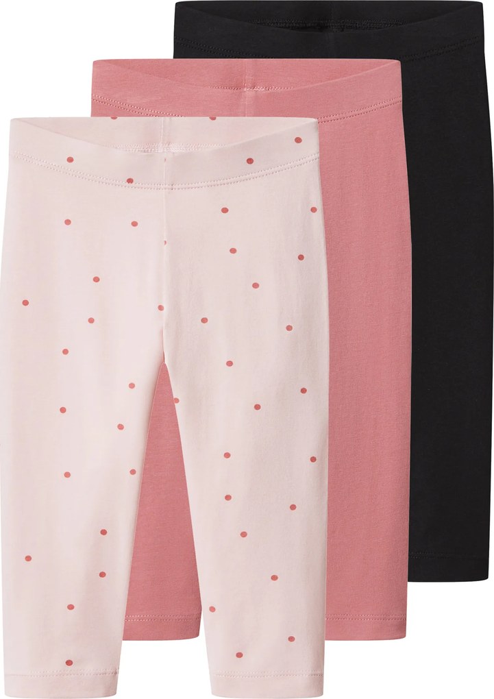 lupilu® Dětské capri legíny, 3 kusy (růžová / světle růžová / černá, 110/116)