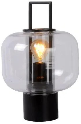 Lucide 45583/01/30 SOFIA stolní lampa Ø 24cm E27 / 40W černá / sklo Lampy a lampičky na noční stolek