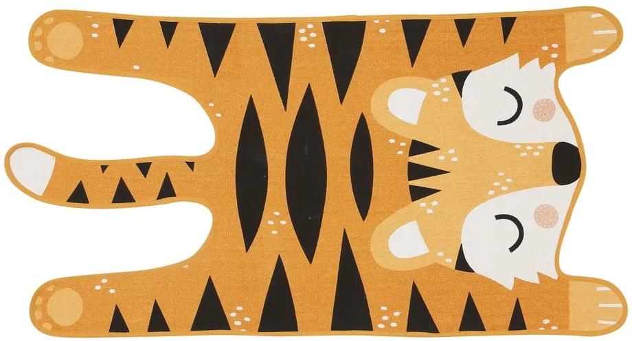 Oranžový dětský koberec z bavlny Södahl Theo Tiger, 62 x 120 cm | BIANO