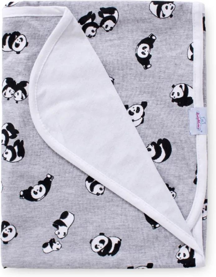 Dětská bambusová deka Panda šedá 75x100 cm | BIANO