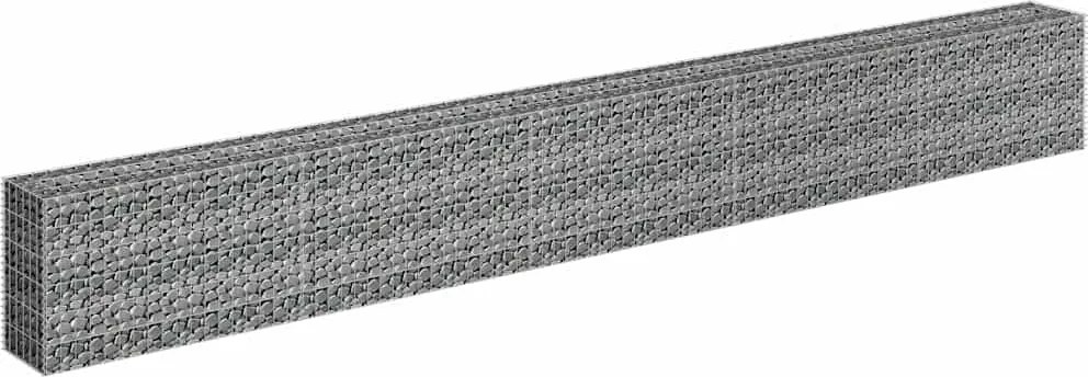 Gabionový vyvýšený záhon pozinkovaná ocel 450 x 30 x 60 cm 145646