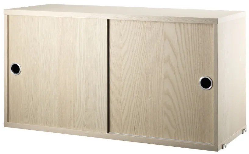 String Komoda String Cabinet With Sliding Doors 78 x 30, ash