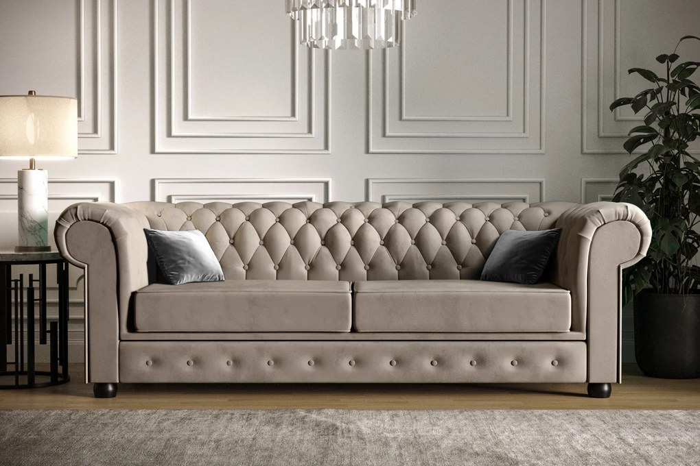 GRAND Pohovka LUXURY, dvojsedák Barva: VELVET 10, Rozkládání do lůžka: Ano