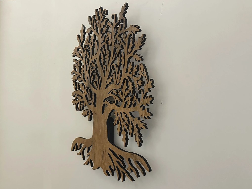 Li-Go "Dub" světelný strom s baterií 20Ah 45x55cm včetně dálkového ovládání provedení povrchu: dub světlý