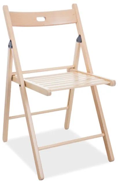 Dřevěná skládací židle BRENDA - natural