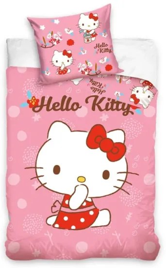 Carbotex Povlečení bavlna do postýlky Hello Kitty Malá Mlsalka 100x135, 40x60 cm
