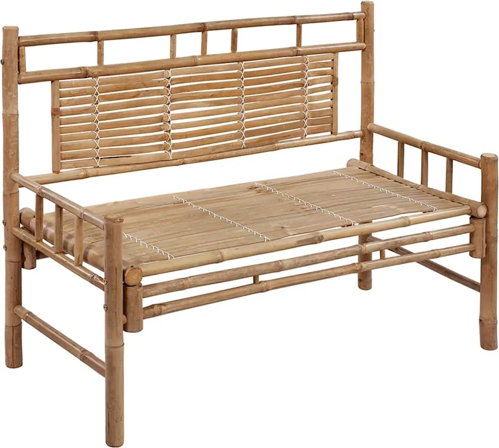 Zahradní lavice s poduškou 120 cm bambus 3063892