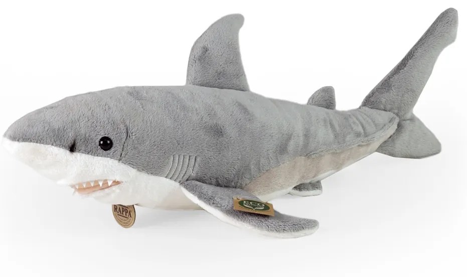 Rappa Plyšový žralok bílý 51 cm ECO-FRIENDLY