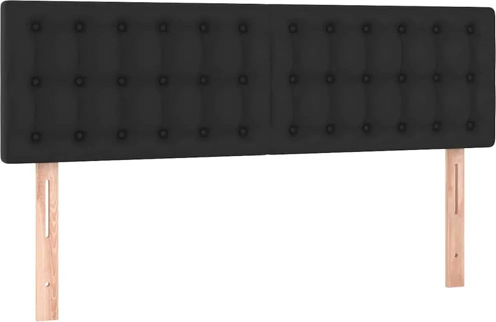 Box spring postel s matrací a LED černá 140 x 190 cm umělá kůže 3134219