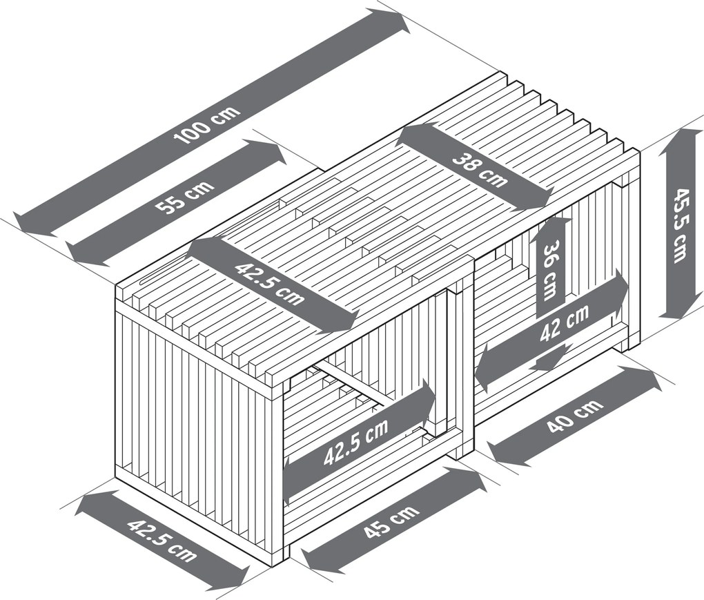 Tchibo - Rozkládací konferenční stolek »Fleksibel« - barva: hnědá