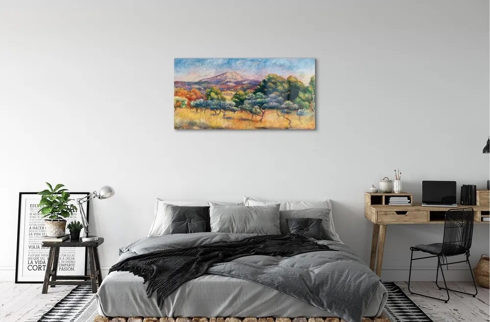 Obraz na skle Art maloval podzimní pohled 120x60 cm