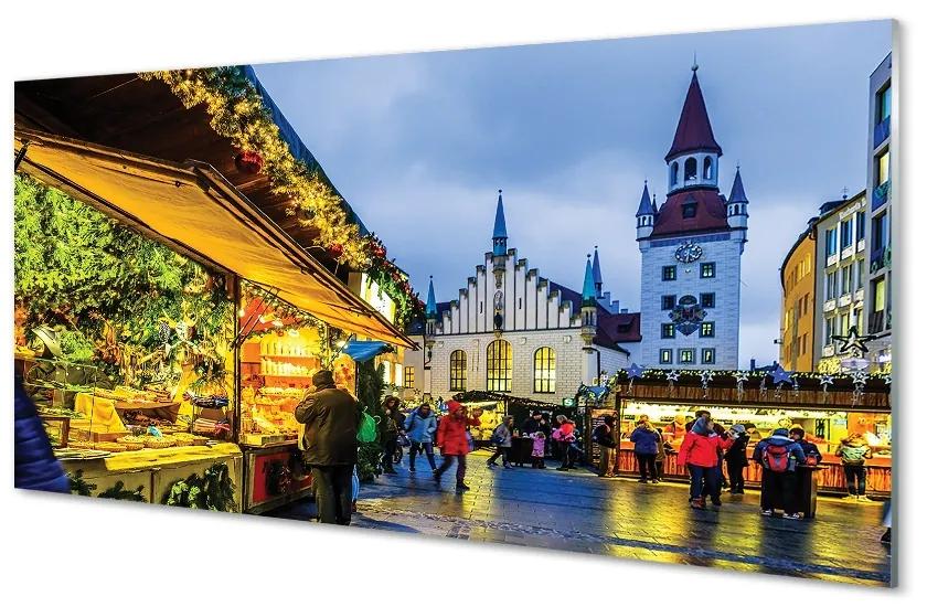 Obraz na skle Německo Old Market prázdniny 100x50 cm