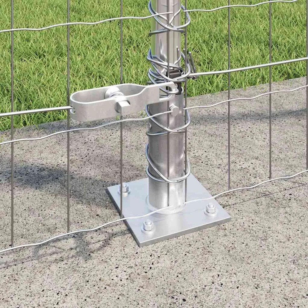 Zahradní euro plot s betonovým základem 10 x 1,4 m Stříbrná 3351002