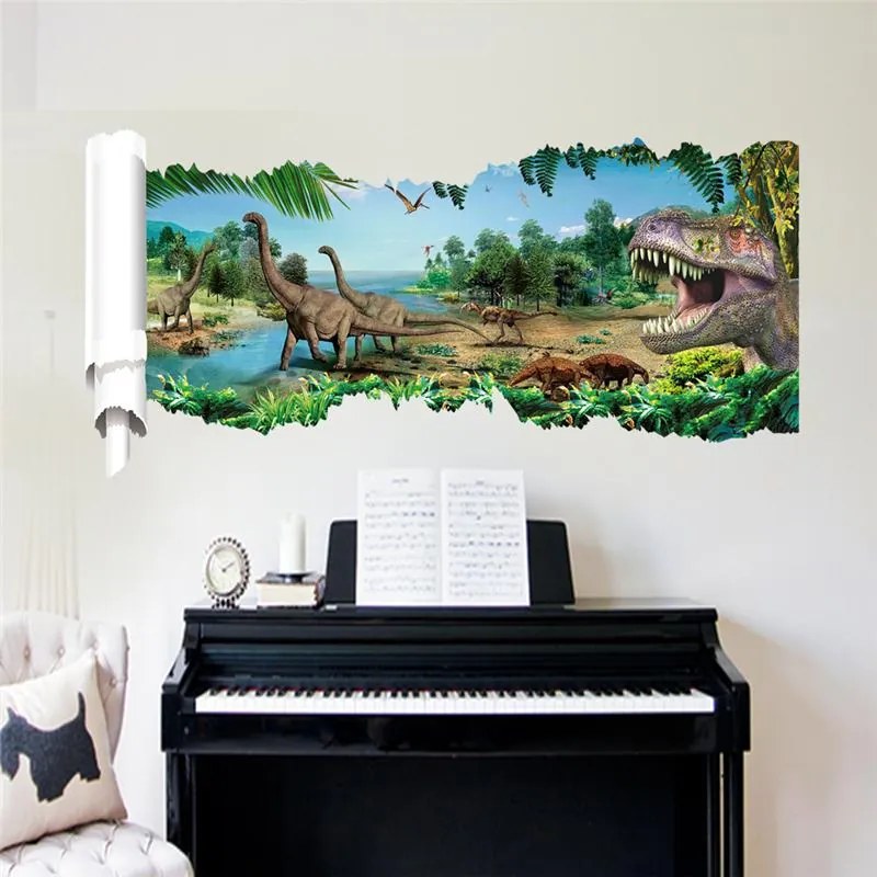 Živá Zeď Samolepka na zeď Dinosauři a Tyranosauři II