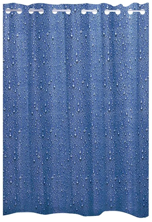 Ridder Sprchové závěsy Sprchový závěs DROPS, PVC - modrý - 180 x 200 cm 34330