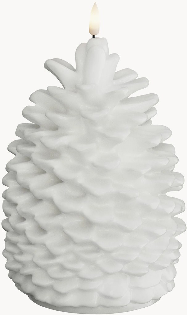Ručně vyrobená vánoční LED svíčka's realistickým plamenem Pine Cone