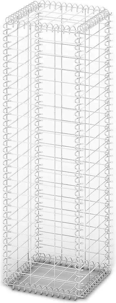 Gabionový koš s víky z pozinkovaného drátu 100 x 30 x 30 cm 141038