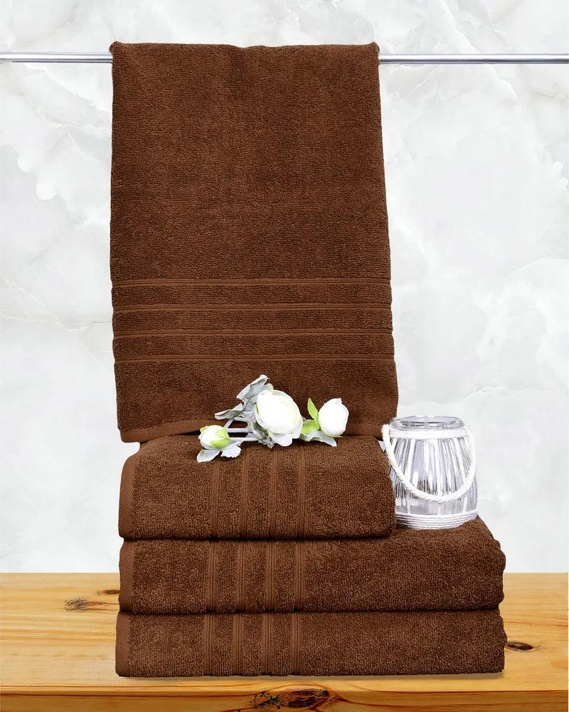 Forbyt froté ručník FINER, wellness, hnědý, 50x95cm