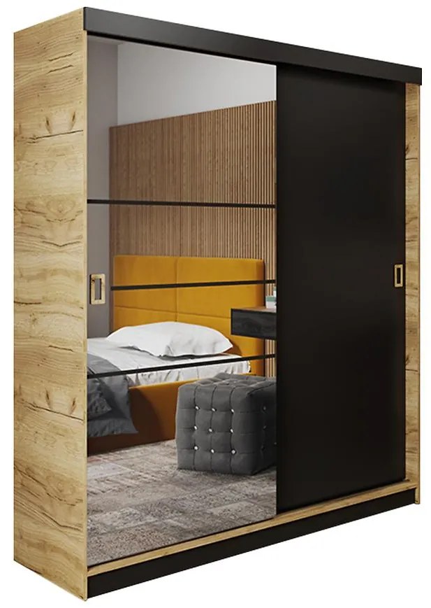 Skříň Retro 138 6l Craft/ Přední Černá